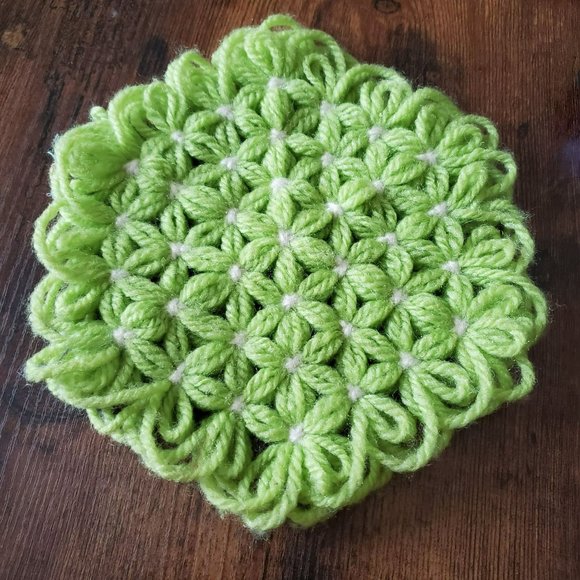 Handmade | Kitchen | Handmade Vintage Crochet Mat Trivet Potholder ...